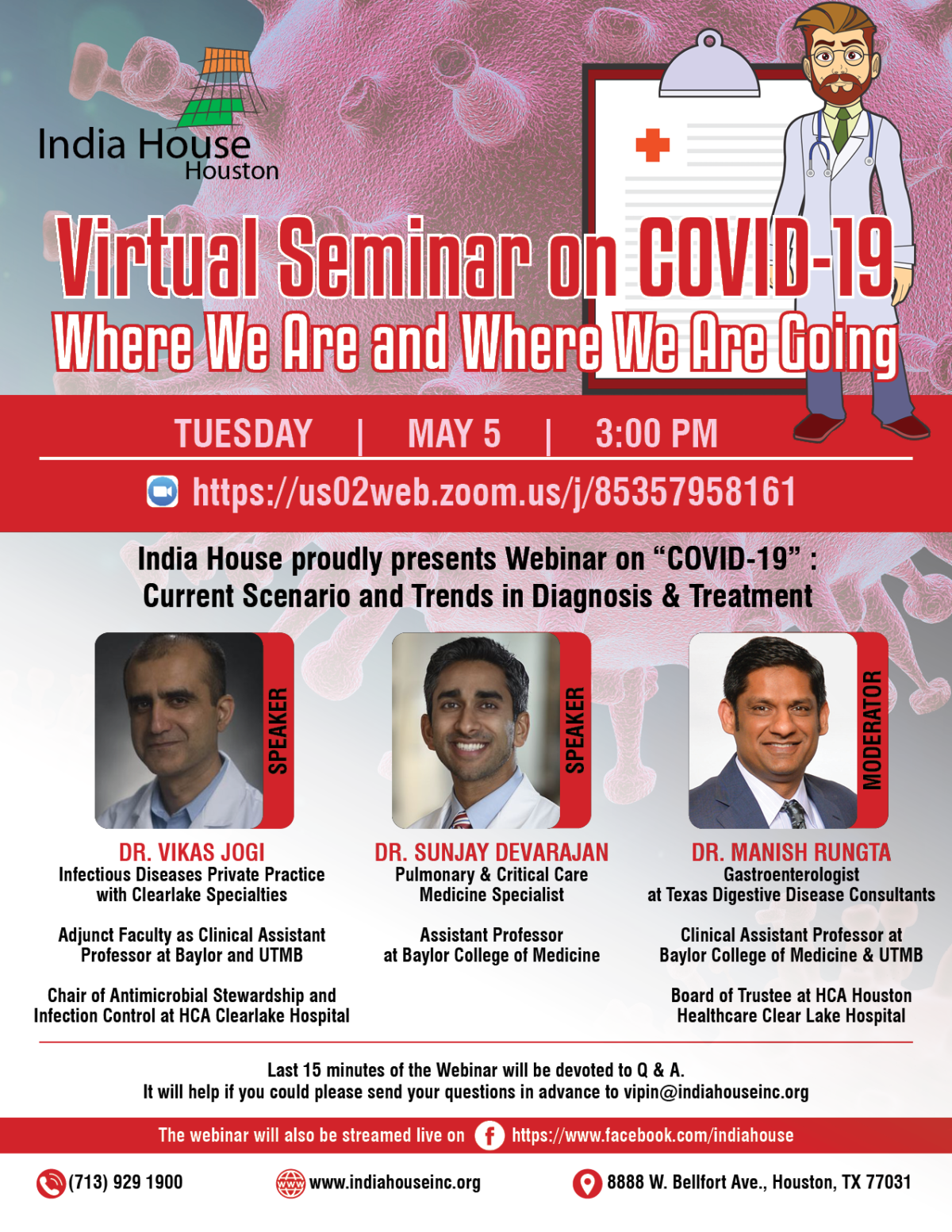Covid19 Webinar - India House Houston