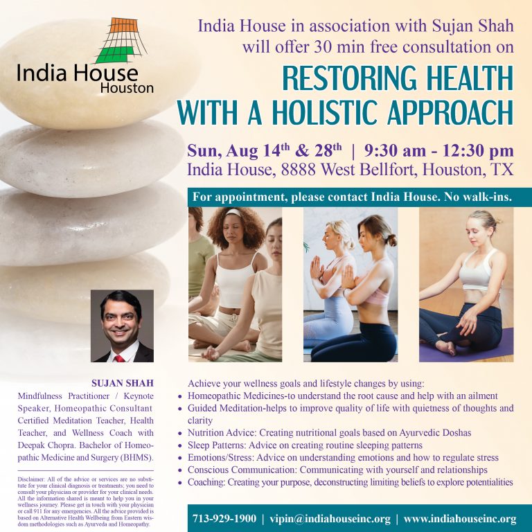 Recent and Upcoming Events - India House Houston