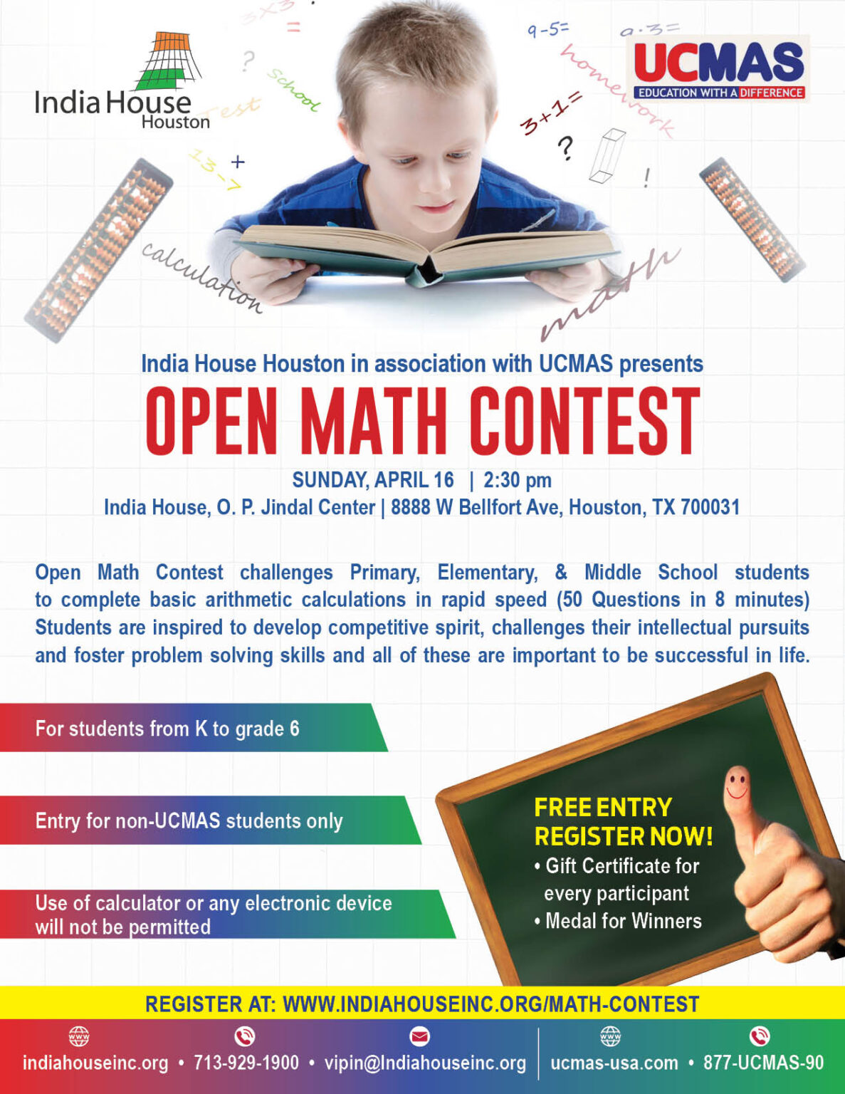 Open Math Contest - India House Houston
