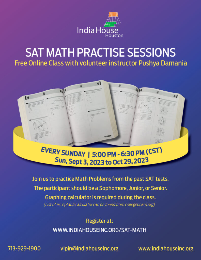 SAT Math Practice Sessions - India House Houston