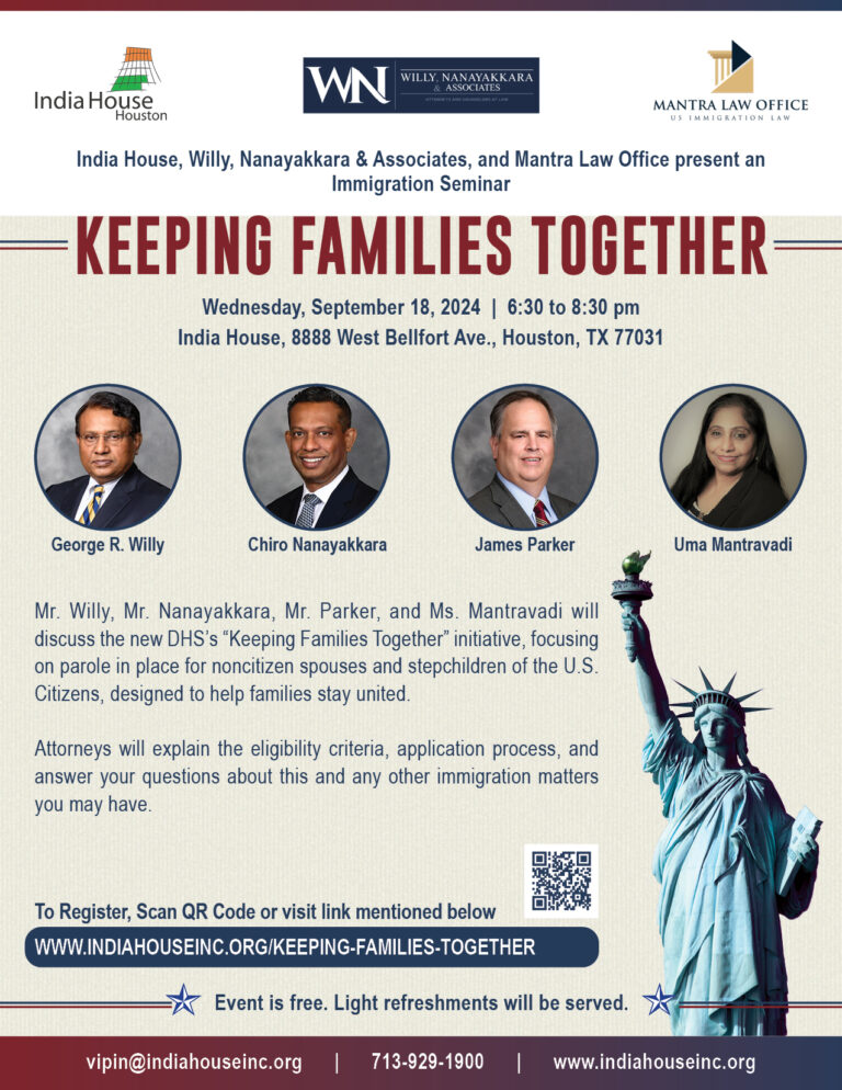 Recent and Upcoming Events - India House Houston